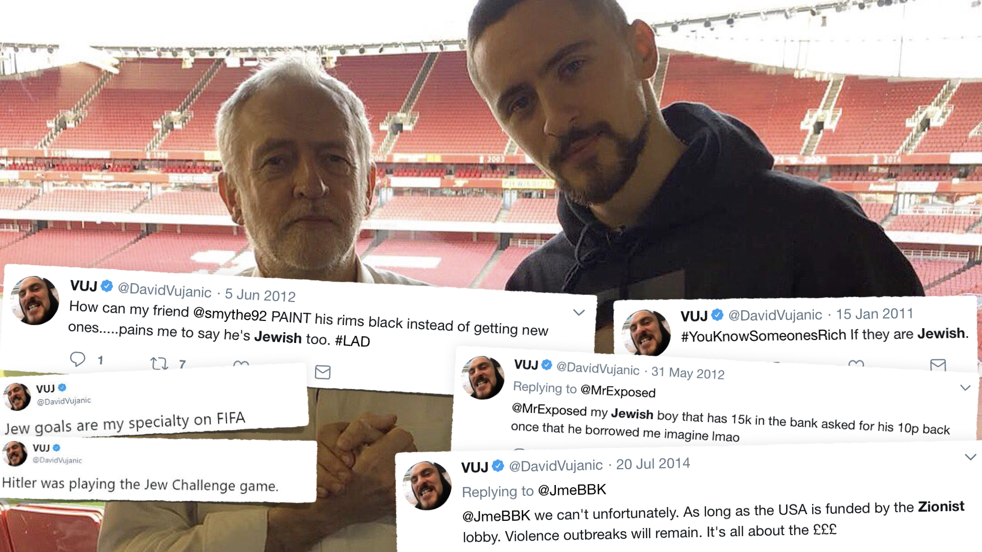 YouTube star David Vujanic, fêted by Jeremy Corbyn for opposing racism ...